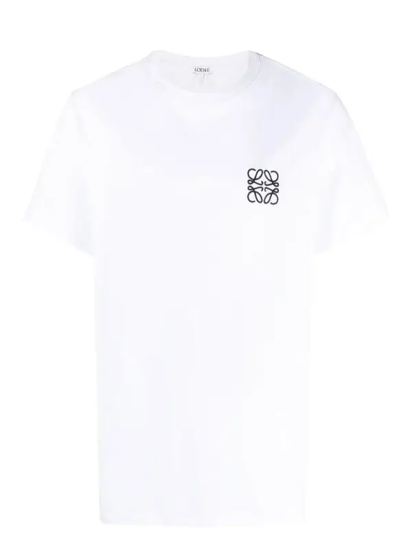 Loewe Logo Embroidered Crewneck T-shirt - No