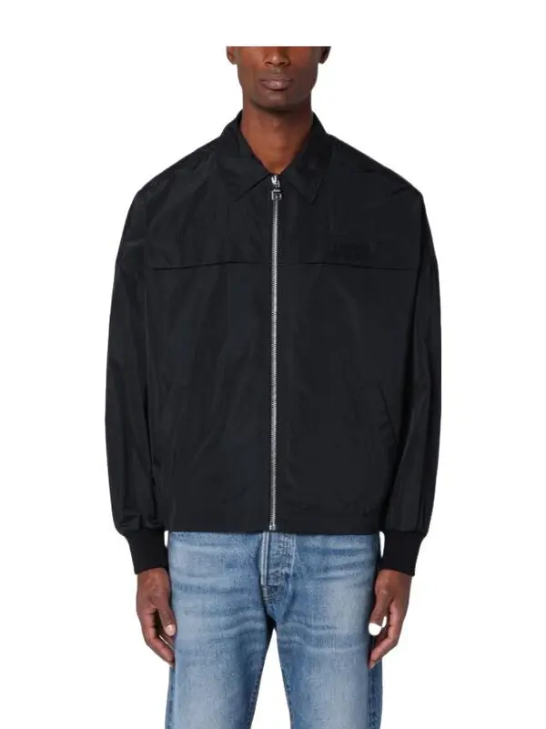 Alexander McQueen Logo Embroidered Bomber Jacket - Black