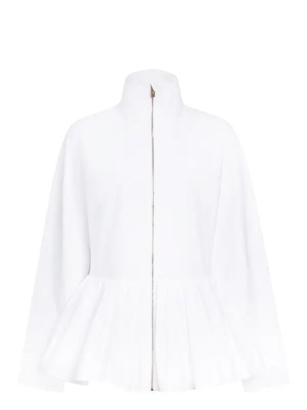 Alaïa Peplum Hem Fitted Jacket - White