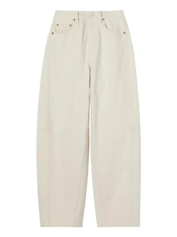 Gucci Balloon Jeans With Logo Patch - Hazel