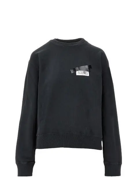 MAISON MARGIELA Numeric Signature Label Crewneck Sweatshirt - Black