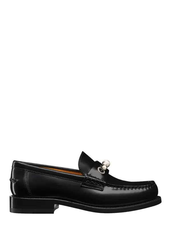 Dior Paris Loafer With Beaded Embellishment - Black