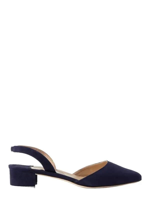Manolo Blahnik Aspro 30 Exposed Low Heels - Black