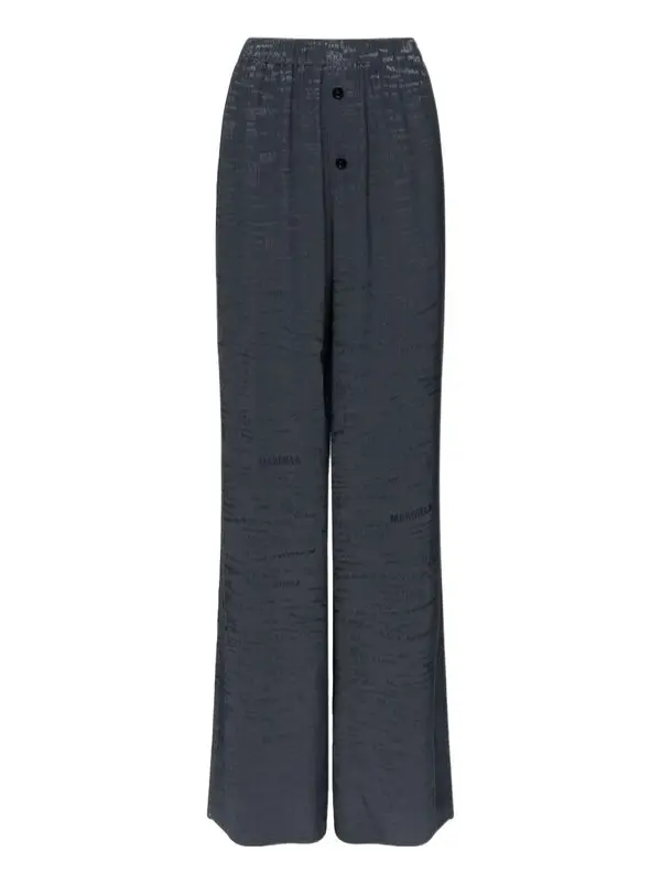 MAISON MARGIELA Satin Pants With Numerical Pattern - Black