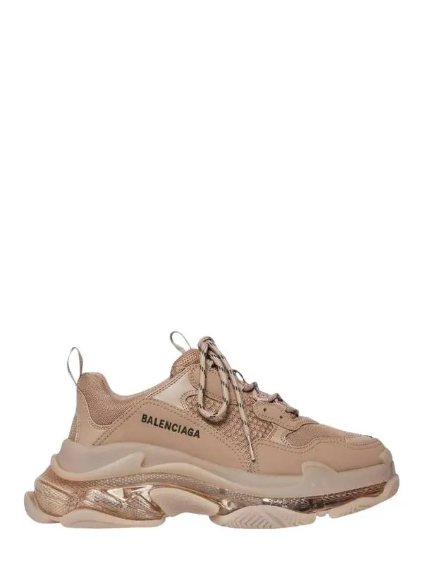 Balenciaga Triple S Clear Sole Sneakers - Brown