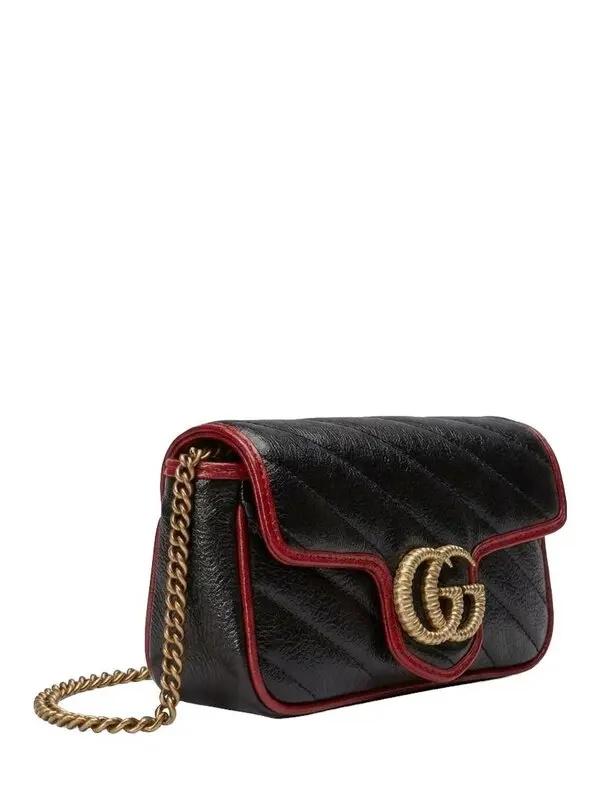 Gucci Gg Marmont Super Mini Shoulder Bag - Black