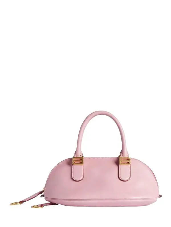 Balenciaga Bolero Bowling Bag Mini In Rose Quartz - Pink/mocha