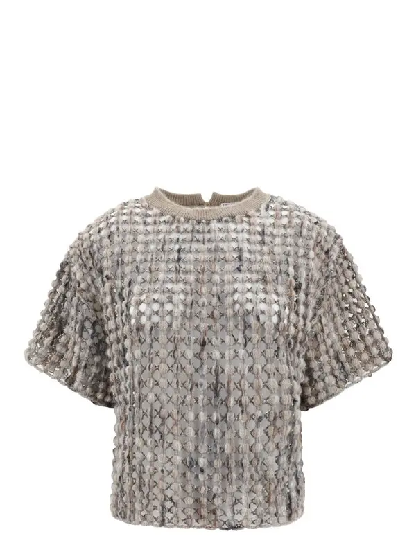 Brunello Cucinelli Short Sleeve Knit Top - No
