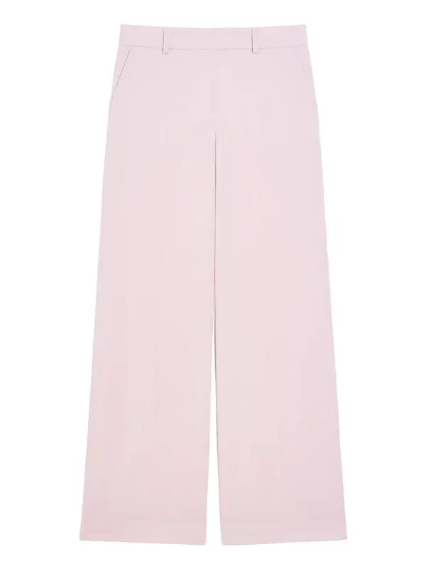 Max Mara Wool Canvas Palazzo Trousers - Pink