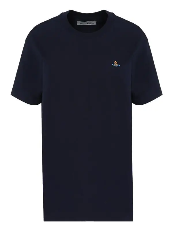 VIVIENNE WESTWOOD Orb Embroidered Crewneck T-shirt - Black