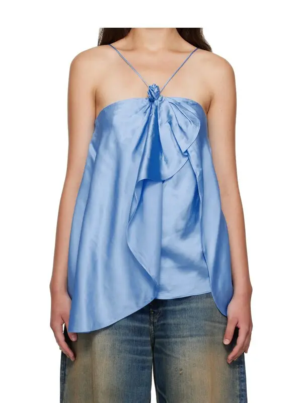 Acne Studios Light Draped Tank Top - Blue