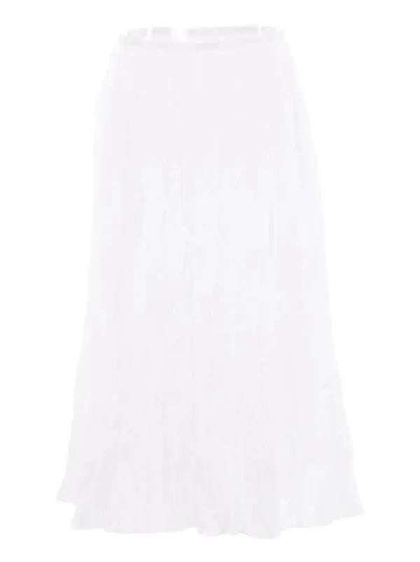 Co Lace Pleated Skirt - White