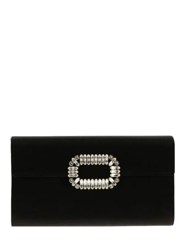 ROGER VIVIER Chain-linked Clutch Bag - Black