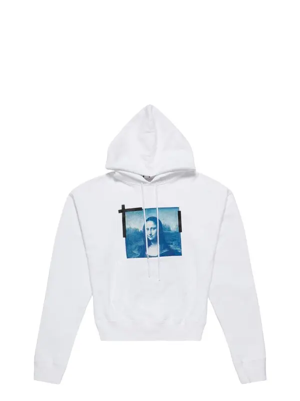 Off-White Mona Lisa Print Drawstring Hoodie - White
