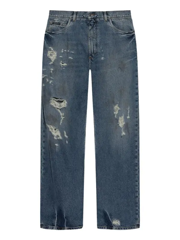 Dolce & Gabbana Distressed Oversized Jeans - Blue
