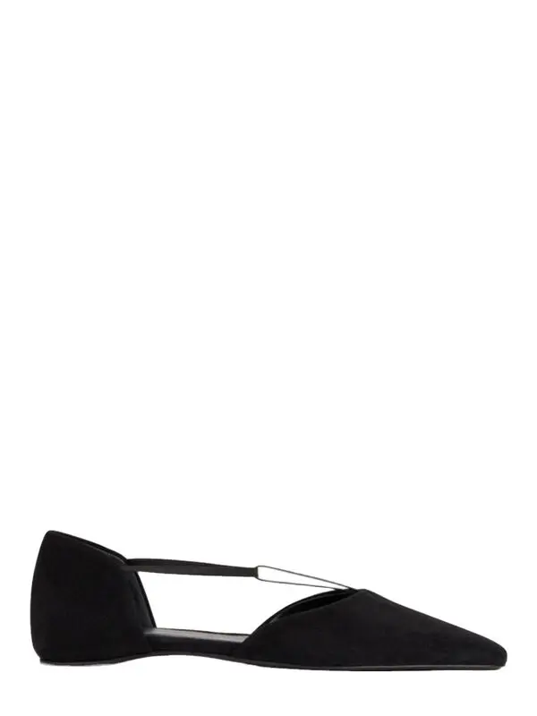 TOTEME Pointed Toe Ballet Flats - Black