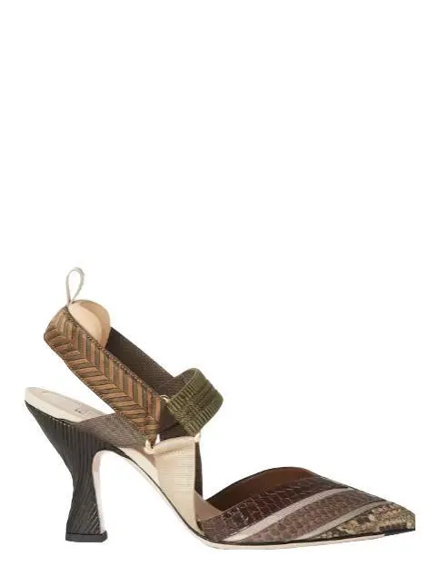 Fendi Colibrì Pointed-toe Slingback Pumps - Multicolor