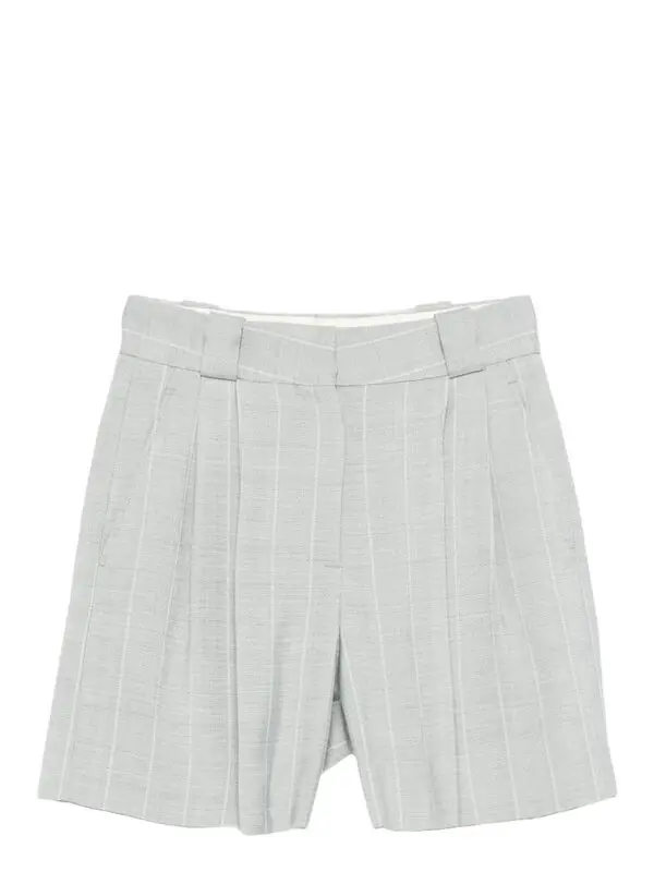 BLAZÉ MILANO Pinstripe Pleated Shorts - White