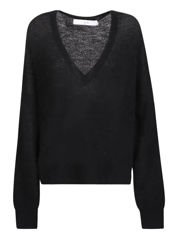 IRO PARIS Long-sleeve Knitted Pullover - Black