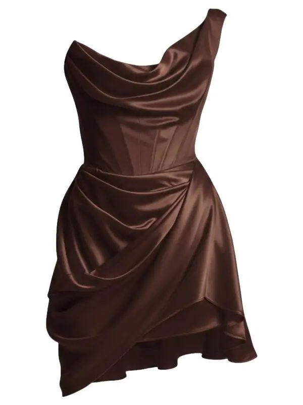 VIVIENNE WESTWOOD One-shoulder Draped Mini Dress - Black