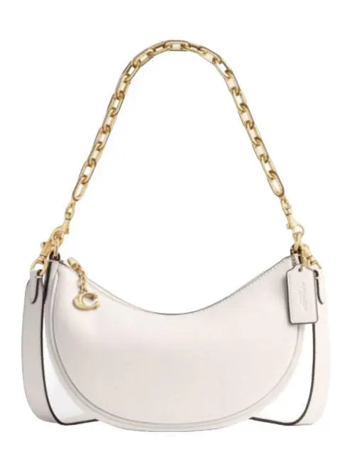 COACH Mira Zipper Shoulder Bag - White