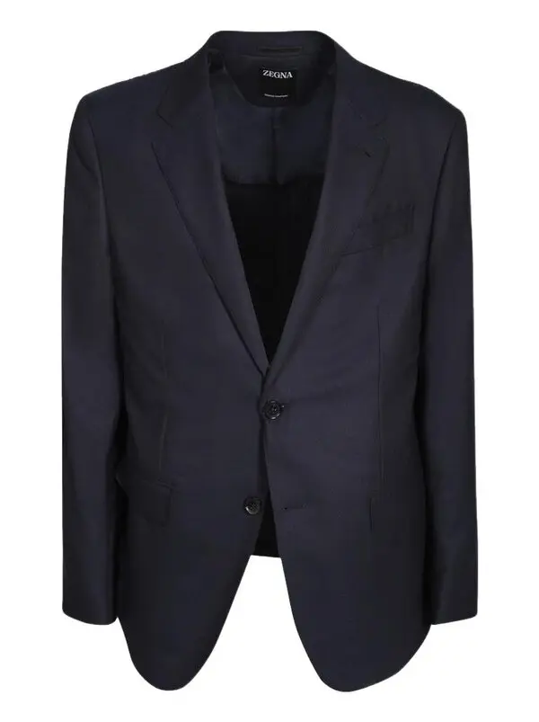 Zegna Single-breasted Straight Hem Blazer - Black