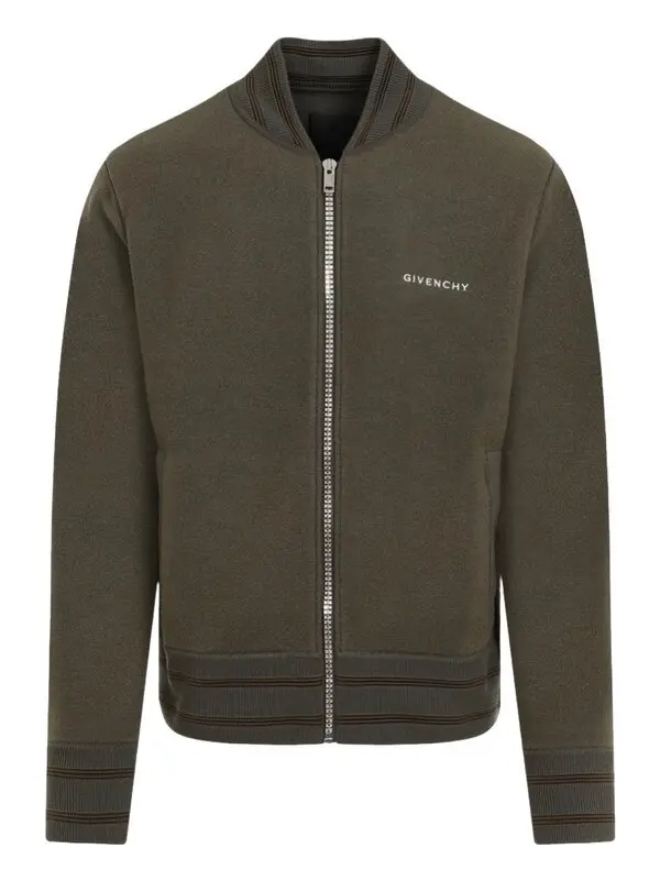 Givenchy 4g Motif Zip-up Jacket - Khaki