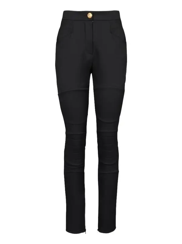 Balmain Wool Skinny-fit Trousers - Black