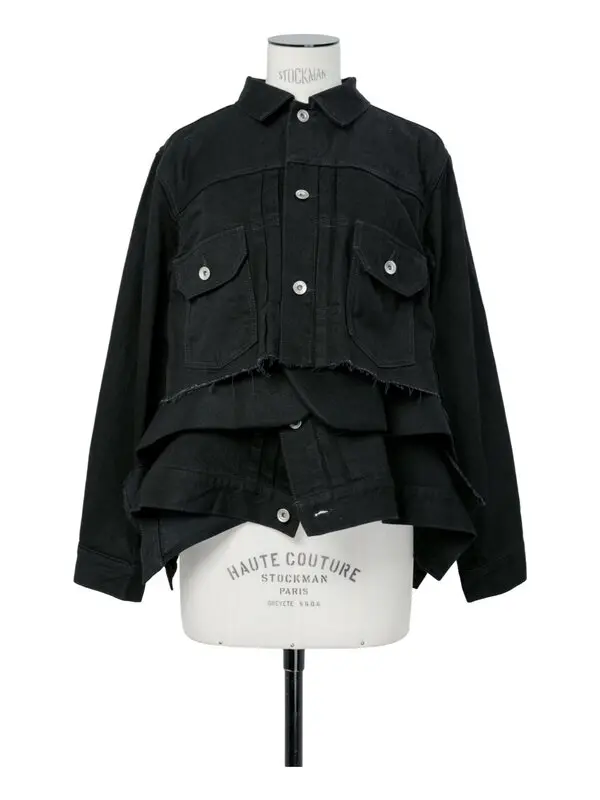 Sacai Layered Denim Jacket - Black