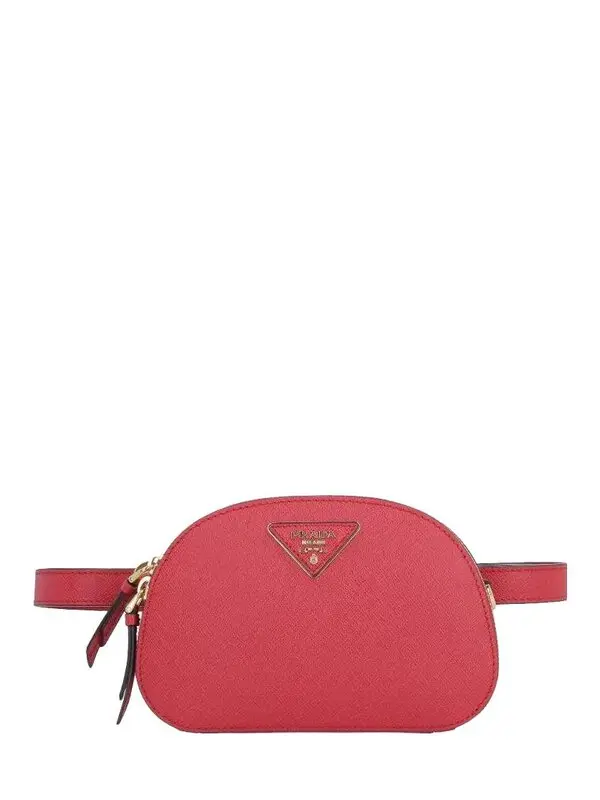 Prada Logo Belt Bag - Red