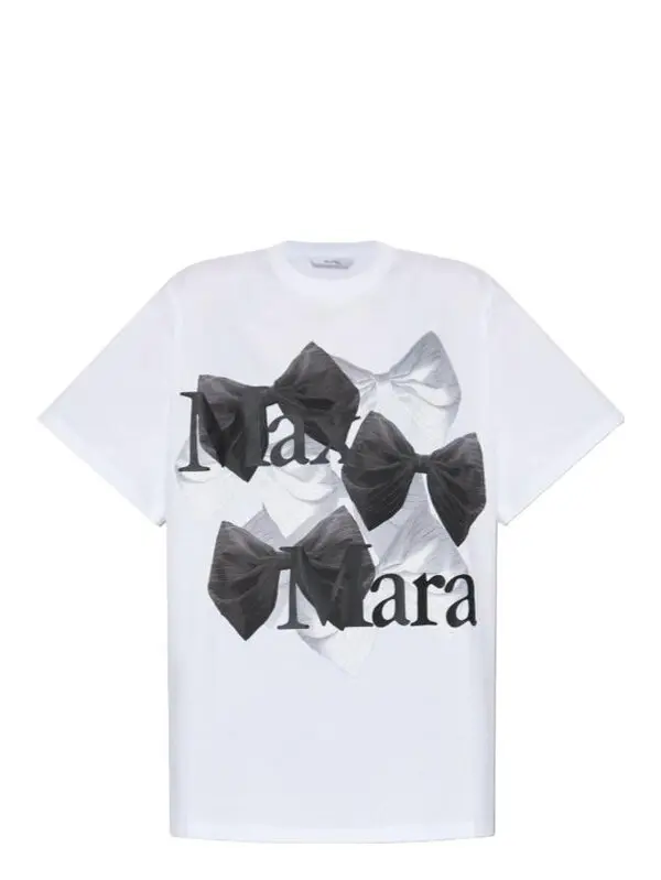 Max Mara Bow Print T-shirt - White