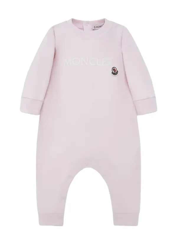 Moncler Logo Baby Grow - Light Pink