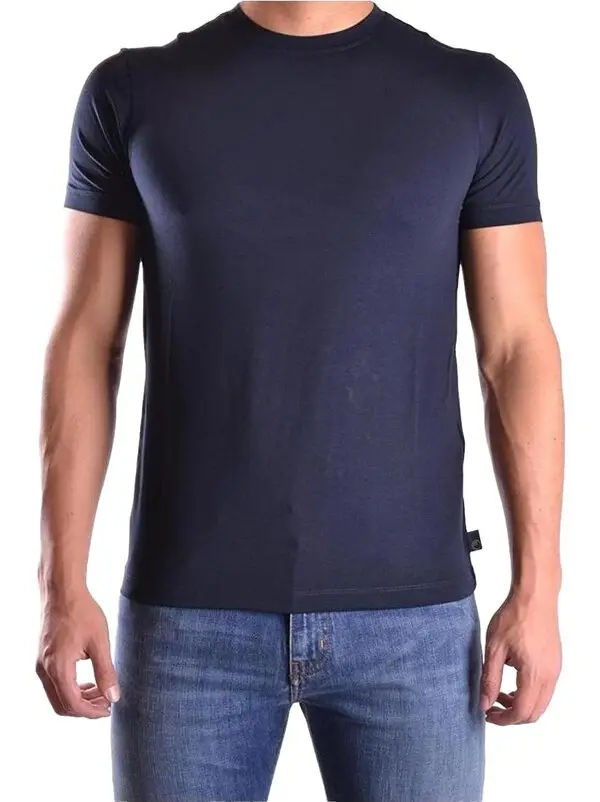 Emporio Armani Navy Blue Round-neck T-shirt - Black