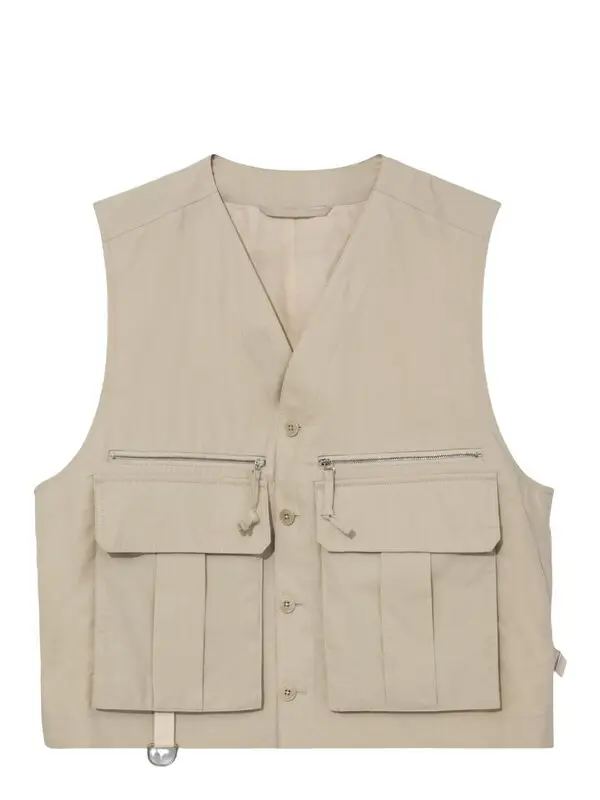 LEMAIRE V-neck Buttoned Gilet - Beige