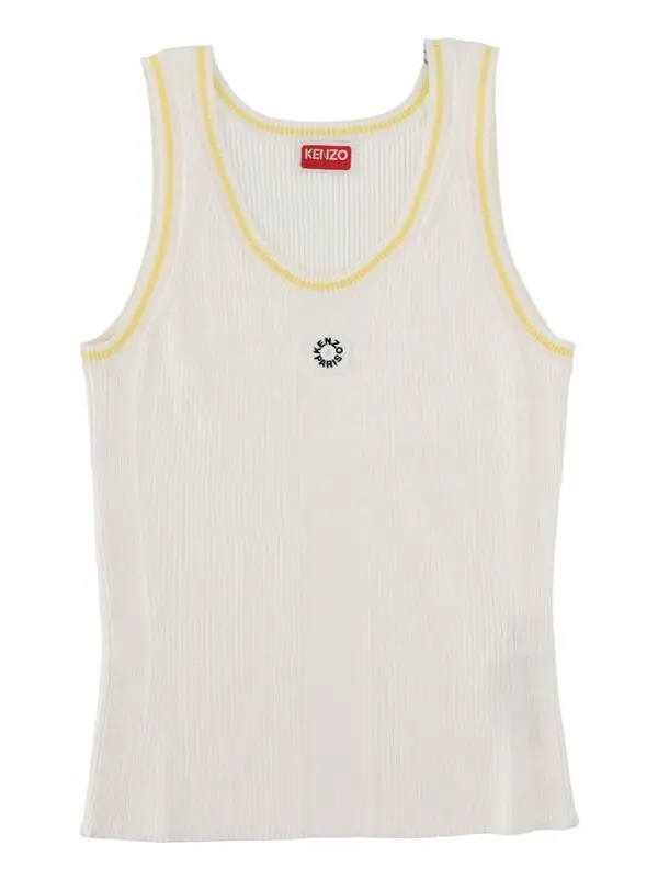 Kenzo Boke Flower 2.0 Rib Tank Top - White