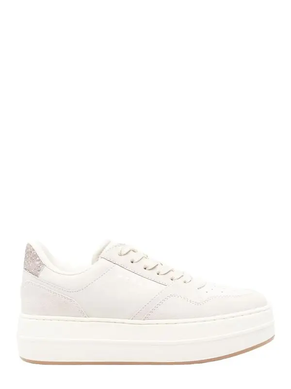 Hogan H670 Glittered Lace-up Sneakers - White
