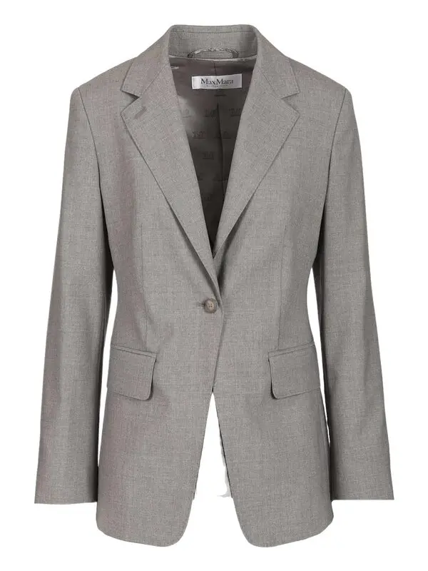 Max Mara Notched Lapel Blazer - Grey