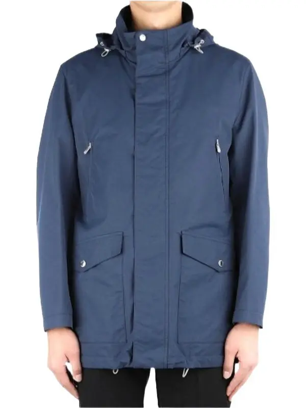 Brunello Cucinelli Long-sleeved Hooded Jacket - Blue