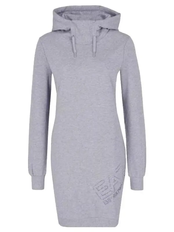 EA7 Hot Drilling Logo Hooded Dress - Grey