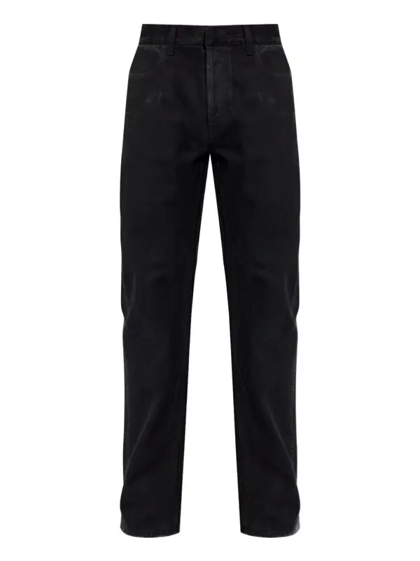 Alexander McQueen Straight-leg Jeans With Logo Patch - Black