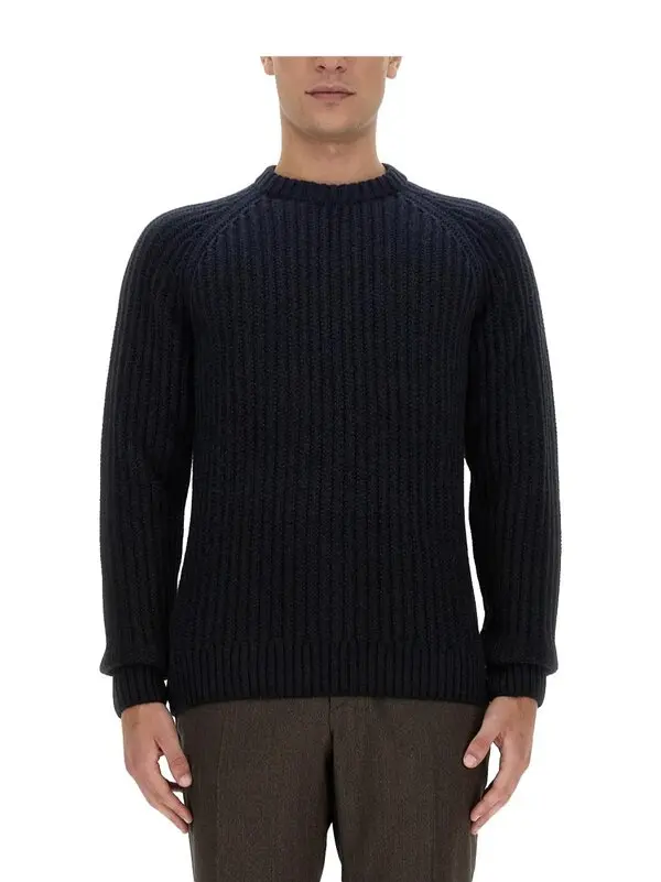 Brioni Ribbed Knit Crewneck Sweater - Black