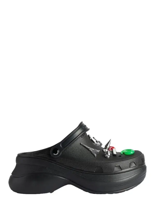 Balenciaga Jibbitz Charm Crocs Mules - Black