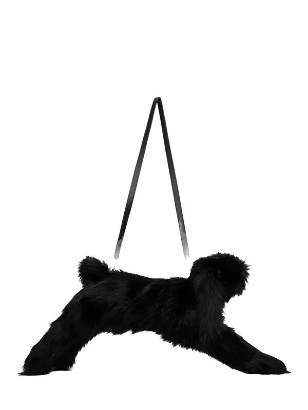 Simone Rocha Faux Fur Hare Shoulder Bag - Black