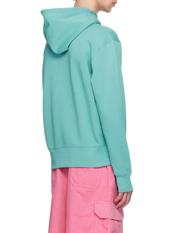 Acne Studios Logo Hooded Sweater - Green