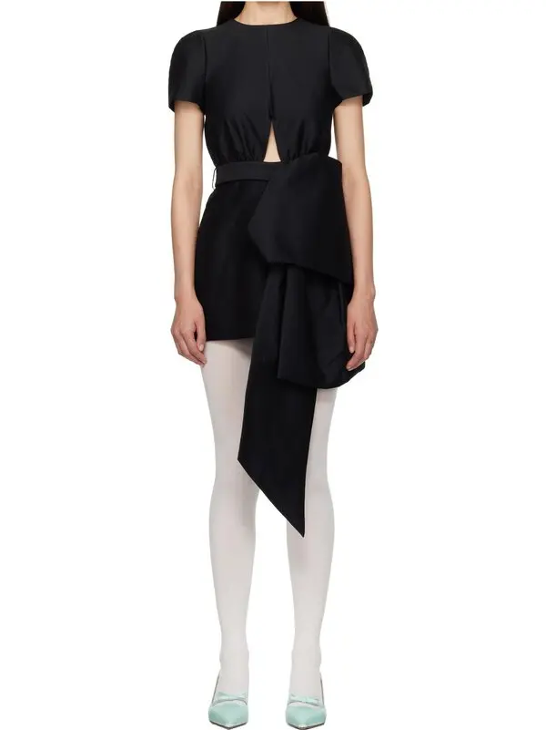 SHUSHU/TONG Twill Mini Dress - Black
