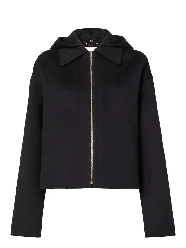 Fendi Hooded Zip-up Jacket - Black