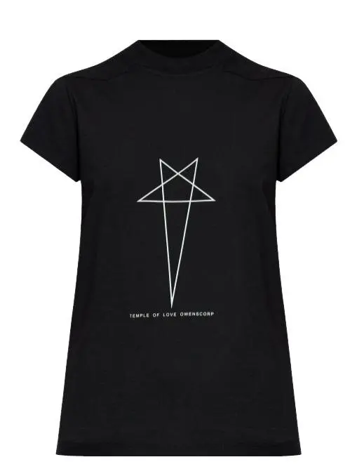 Rick Owens Logo Print T-shirt - Black