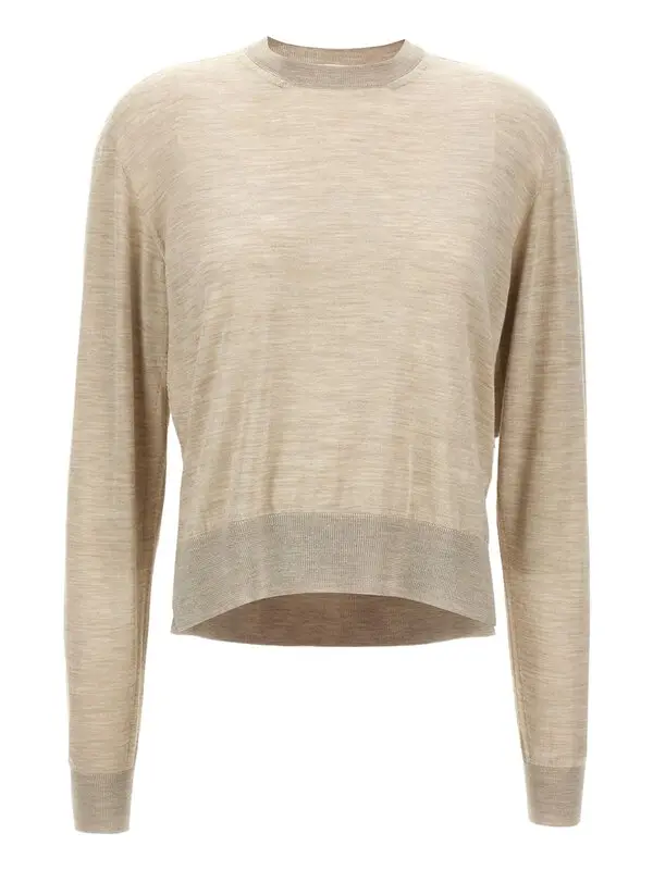 JIL SANDER Crewneck Knitted Jumper - Beige