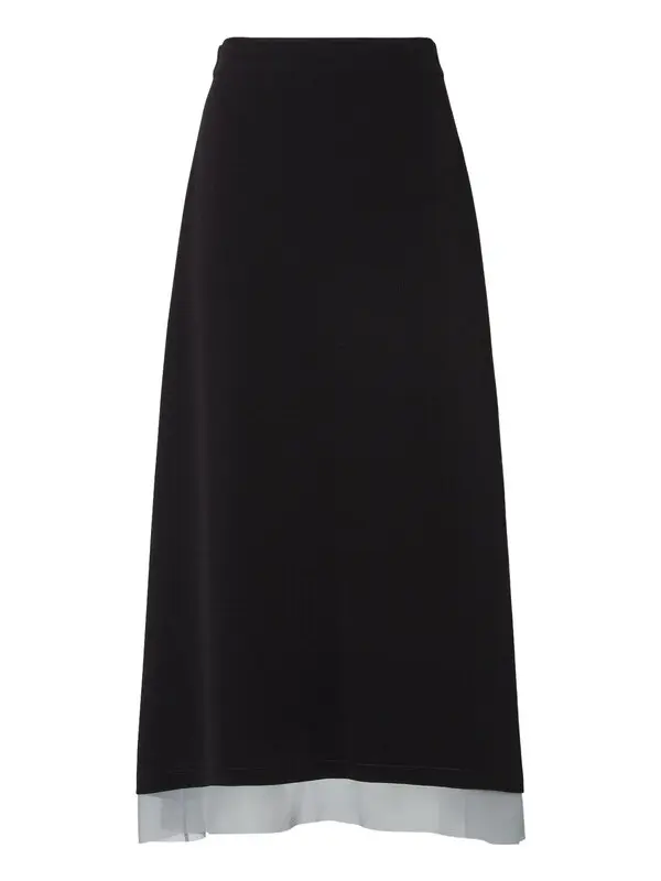 Fendi Flared Midi Skirt - Black