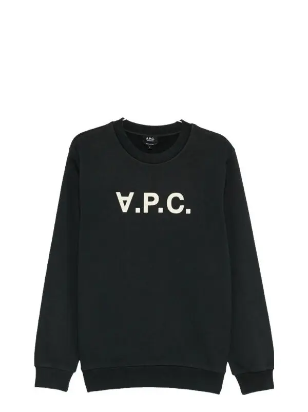 A.p.c. Logo Long-sleeve Sweatshirt - Black
